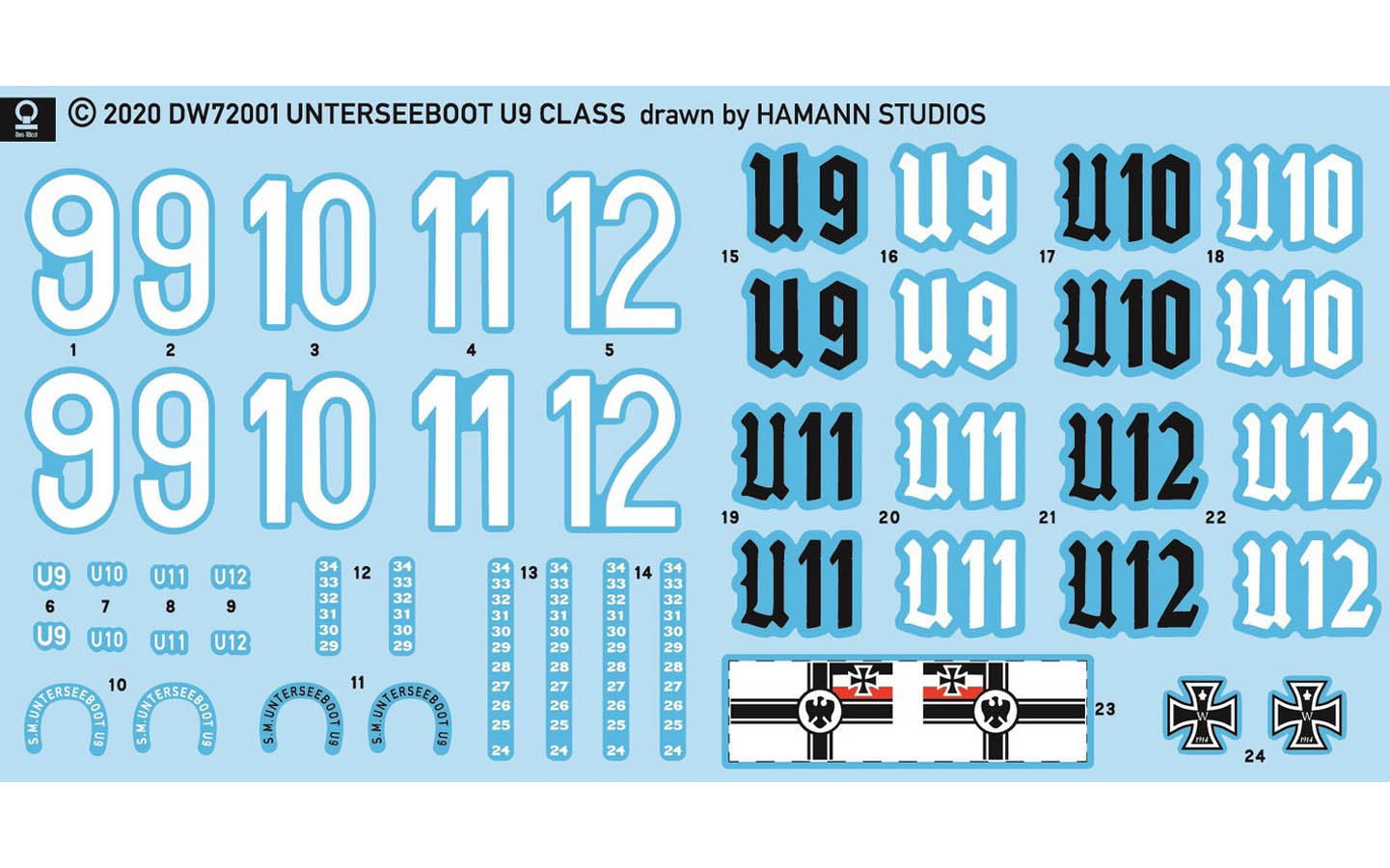 U-Boat SM U-9, German WWI Petroleum-Electric U-Boat - Das Werk DW72001 ...