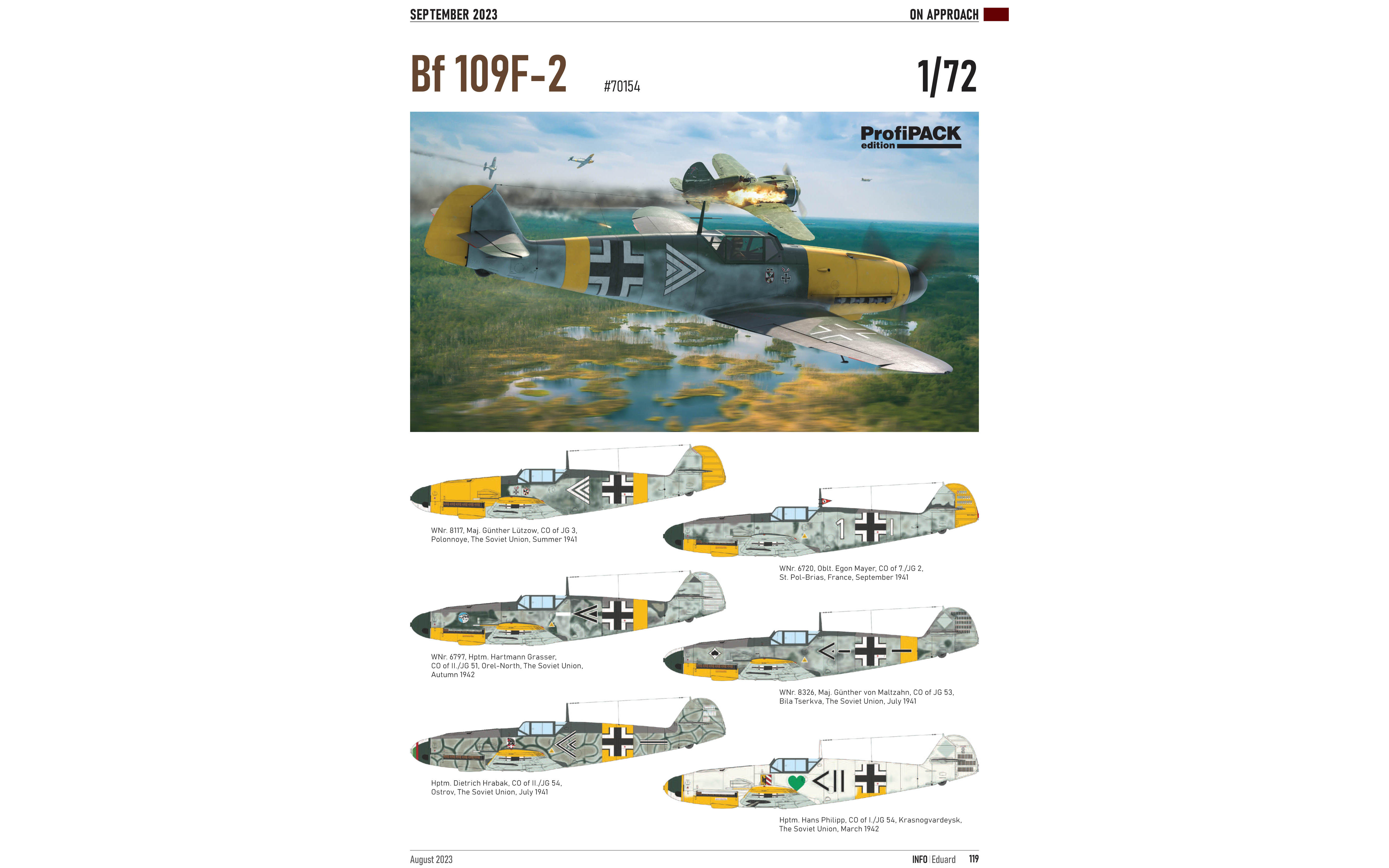 Bf 109F-2, ProfiPACK - Eduard 70154 | kingshobby.com