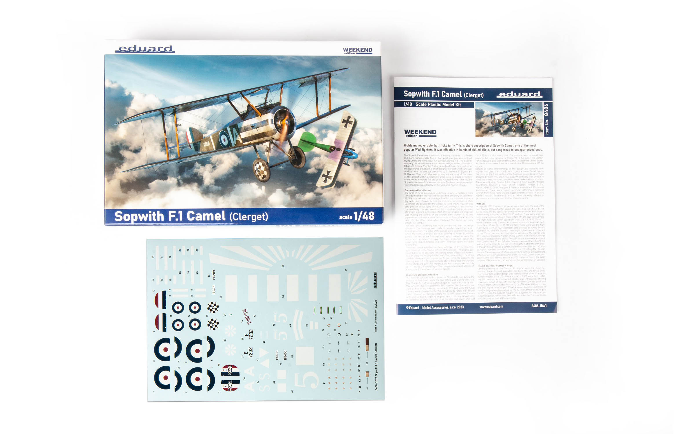Sopwith F.1 Camel (Clerget) - Weekend edition - Eduard 8486 ...