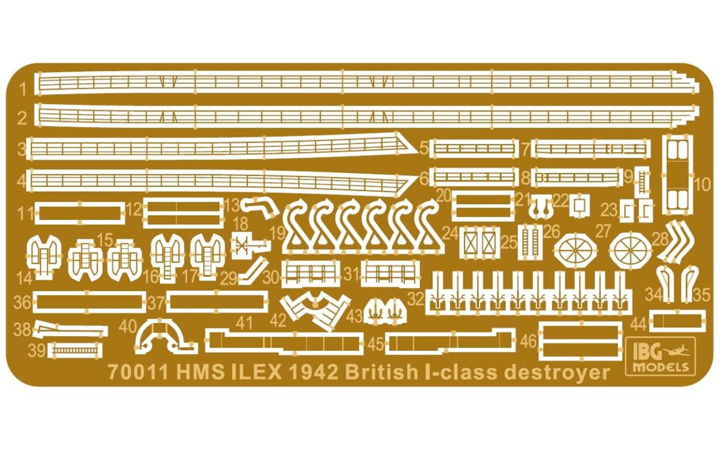HMS Ilex 1942 British I-class destroyer - IBG 70011 | kingshobby.com