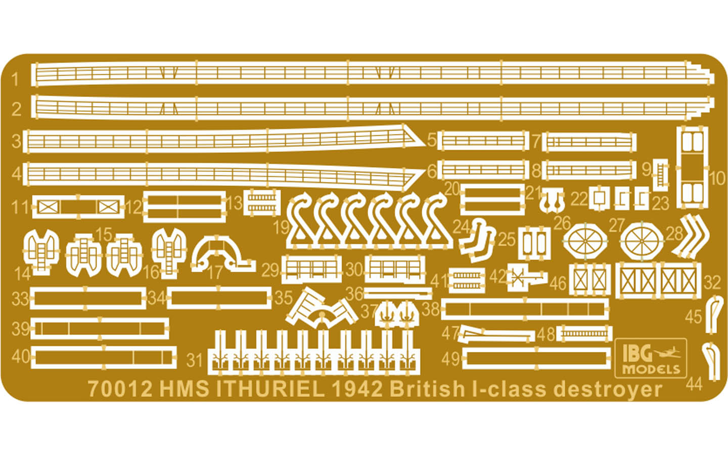 HMS Ithuriel 1942 British I-class destroyer - IBG 70012 | kingshobby.com
