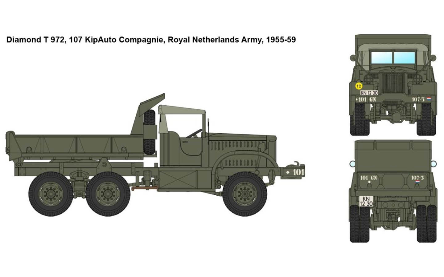 Diamond T 972 Dumptruck - Softcab - IBG 72087 | kingshobby.com