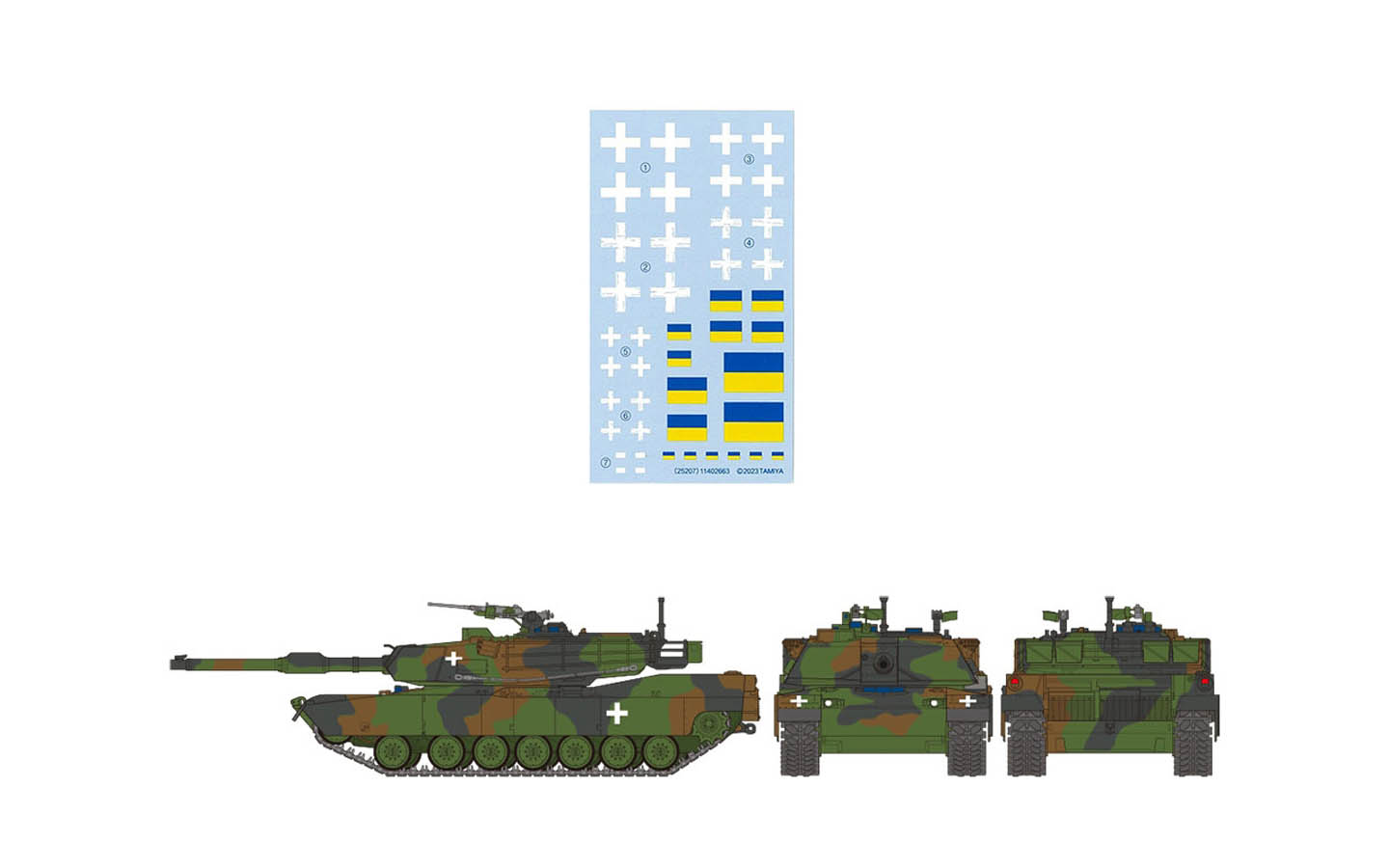 M1A1 Abrams Tank, Ukraine - Tamiya 25216 | kingshobby.com
