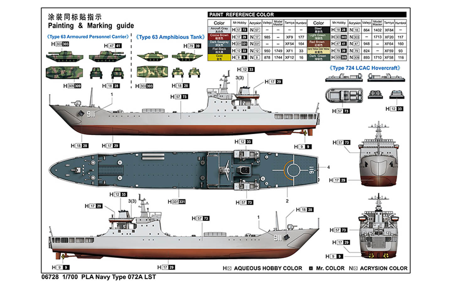 PLA Navy Type 072A LST - Trumpeter 06728 | kingshobby.com