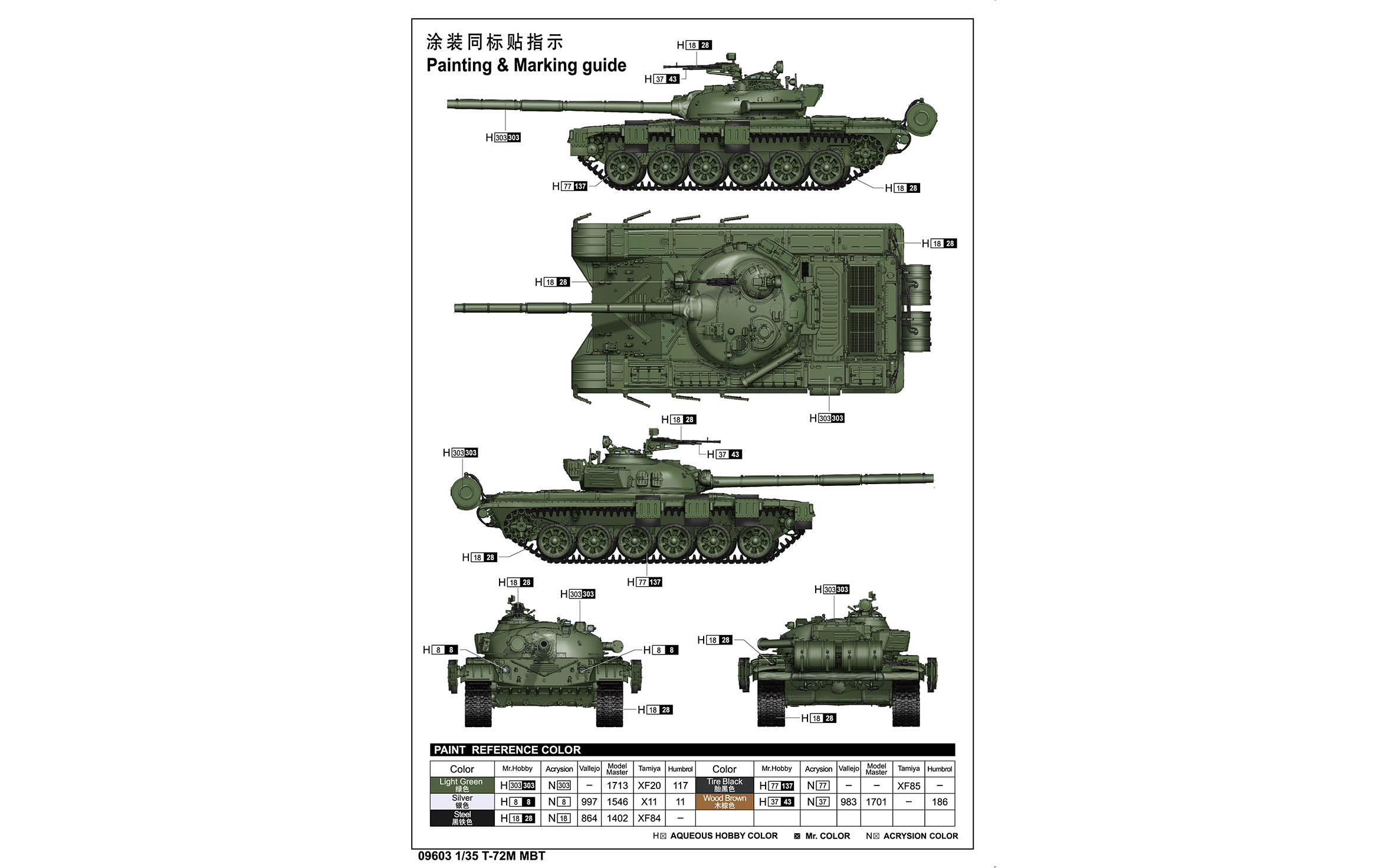 T-72M MBT - Trumpeter 09603 | kingshobby.com