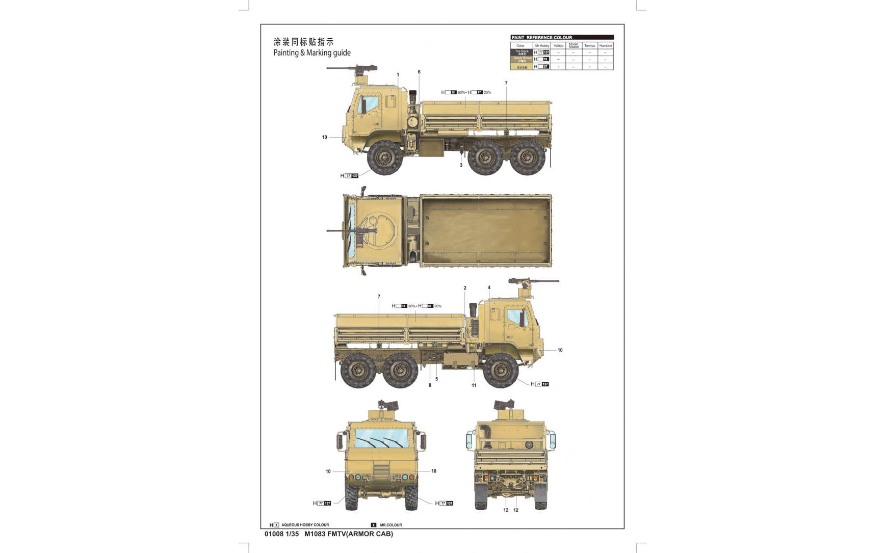 M1083 FMTV (Armored Cab) - Trumpeter 01008 | kingshobby.com