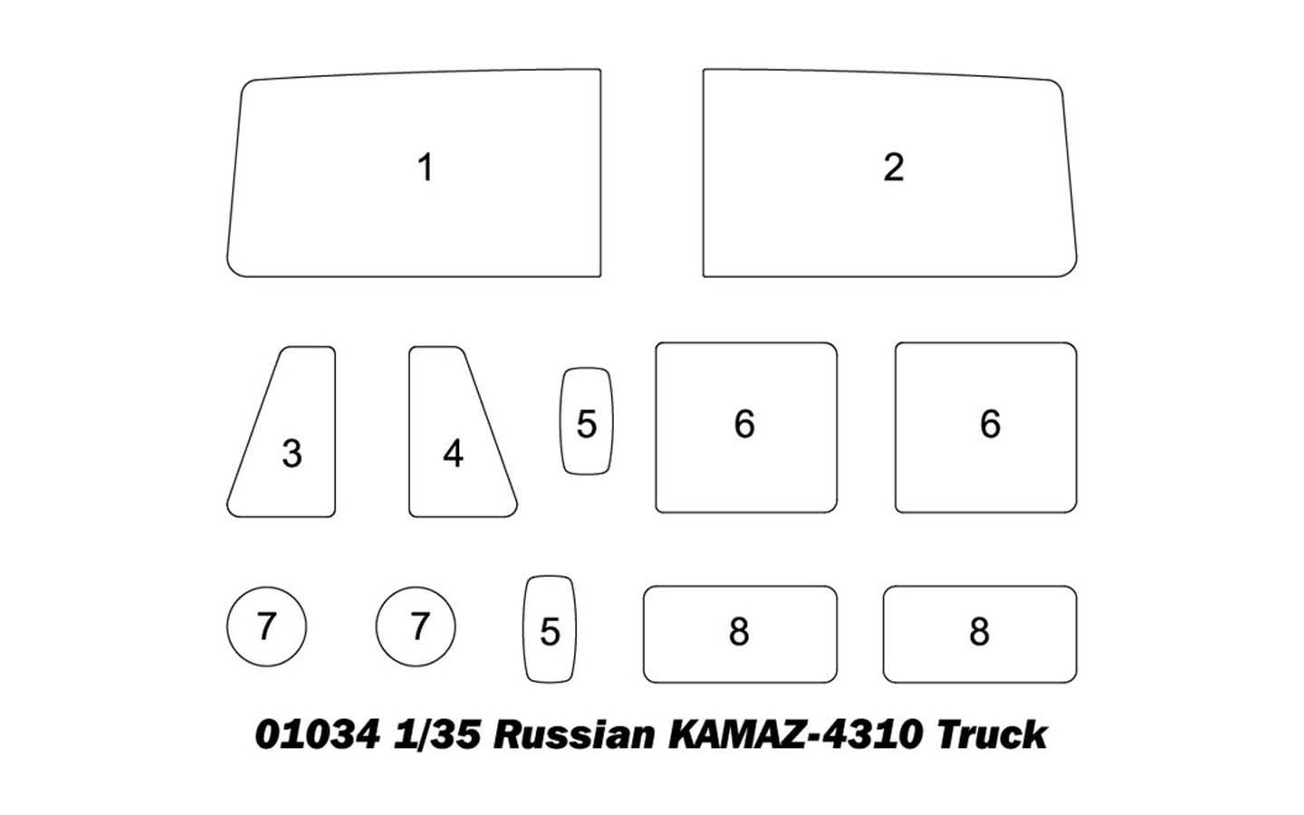 Russian KAMAZ-4310 Truck - Trumpeter 01034 | kingshobby.com