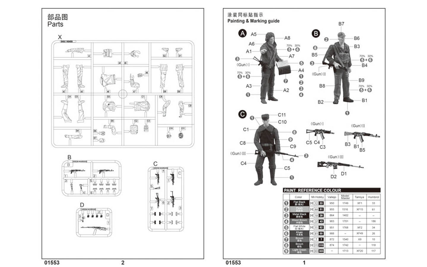 Russian T-62 BDD Model 1984 (Model 1962 Modification) - Trumpeter 01553 ...