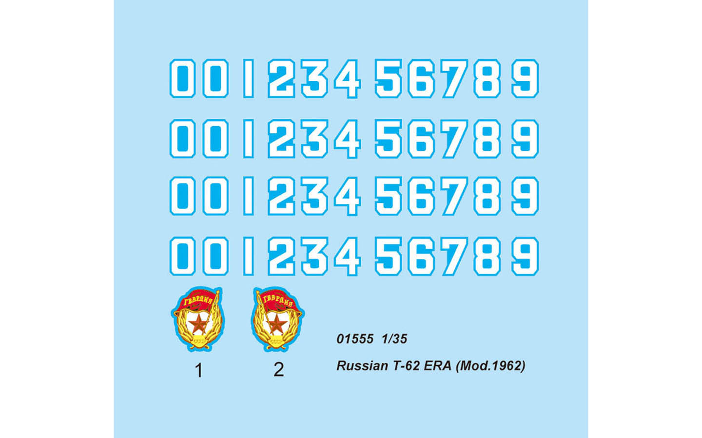 Russian T-62 ERA Model 1962 - Trumpeter 01555 | kingshobby.com