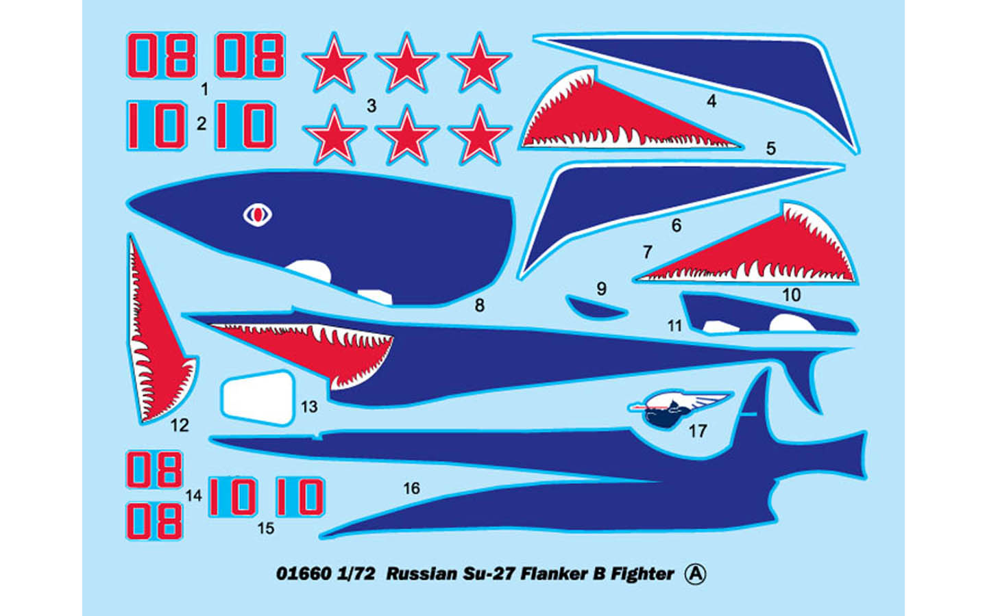 Russian Su-27 Flanker B Fighter - Trumpeter 01660 | kingshobby.com