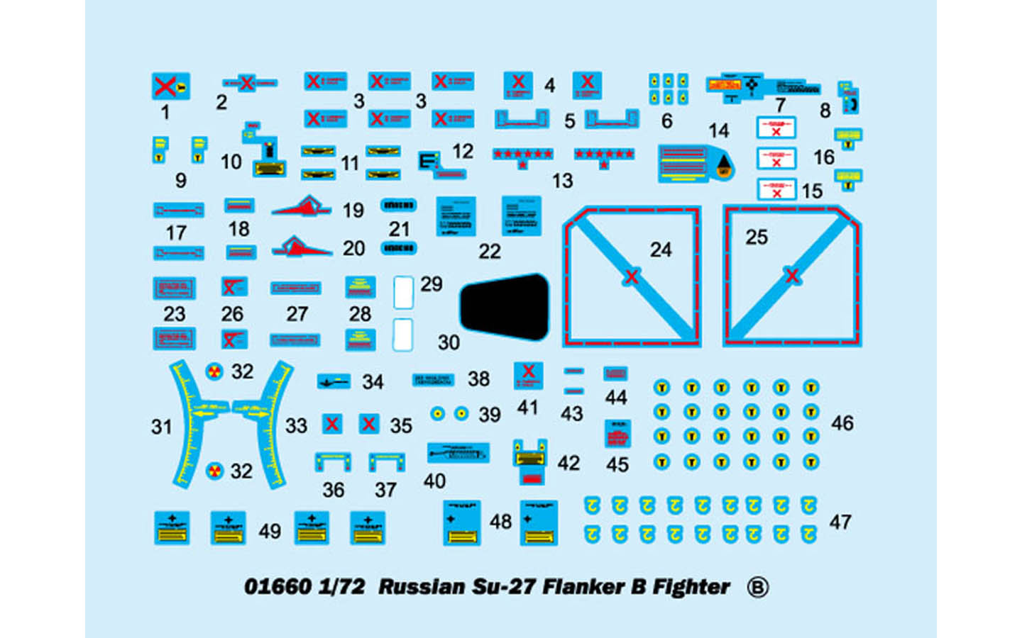 Russian Su-27 Flanker B Fighter - Trumpeter 01660 | kingshobby.com