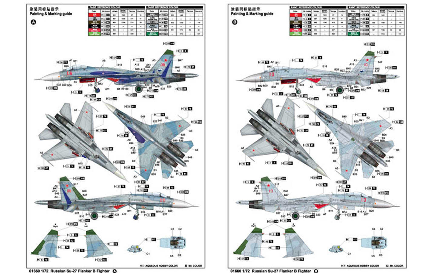 Russian Su-27 Flanker B Fighter - Trumpeter 01660 | kingshobby.com