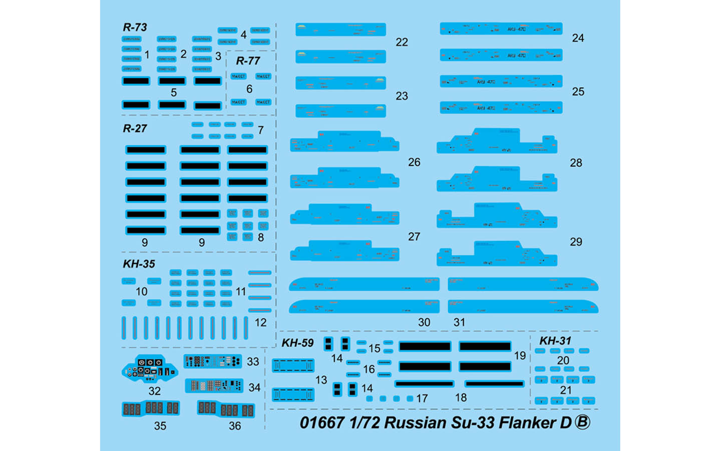 Russian Su-33 Flanker D - Trumpeter 01667 | kingshobby.com
