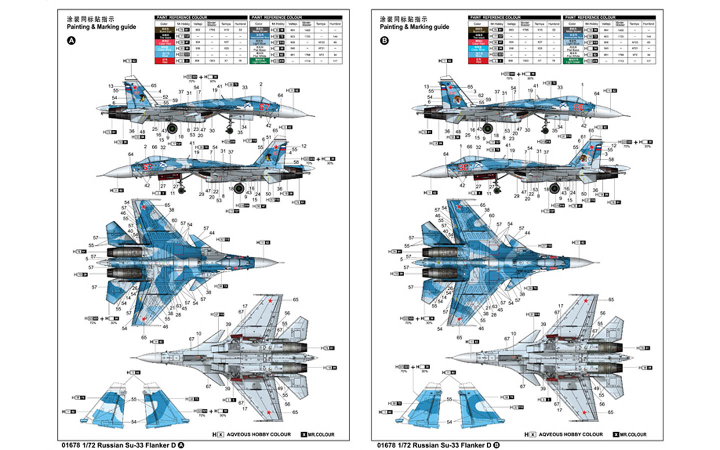 Russian Su-33 Flanker D - Trumpeter 01678 | kingshobby.com