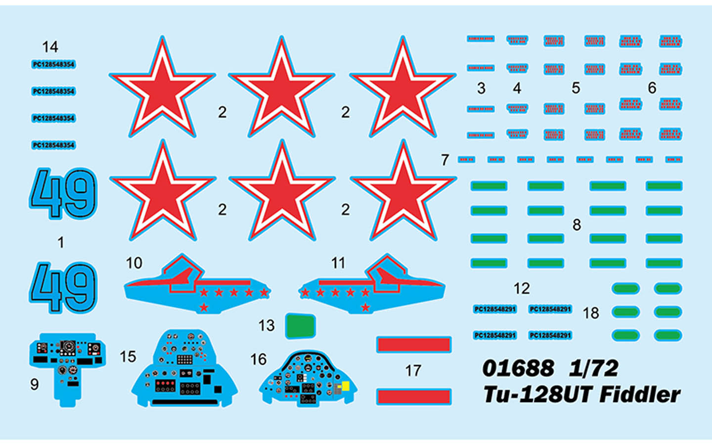 Tu-128UT Fiddler - Trumpeter 01688 | kingshobby.com