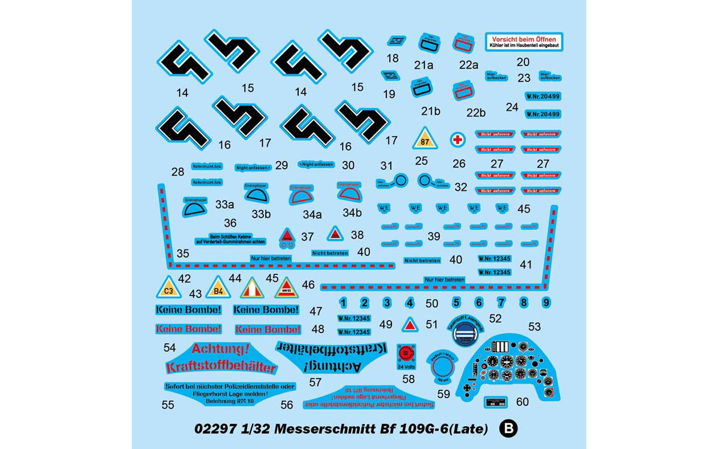 Messerschmitt Bf 109G-6 (Late) - Trumpeter 02297 | kingshobby.com