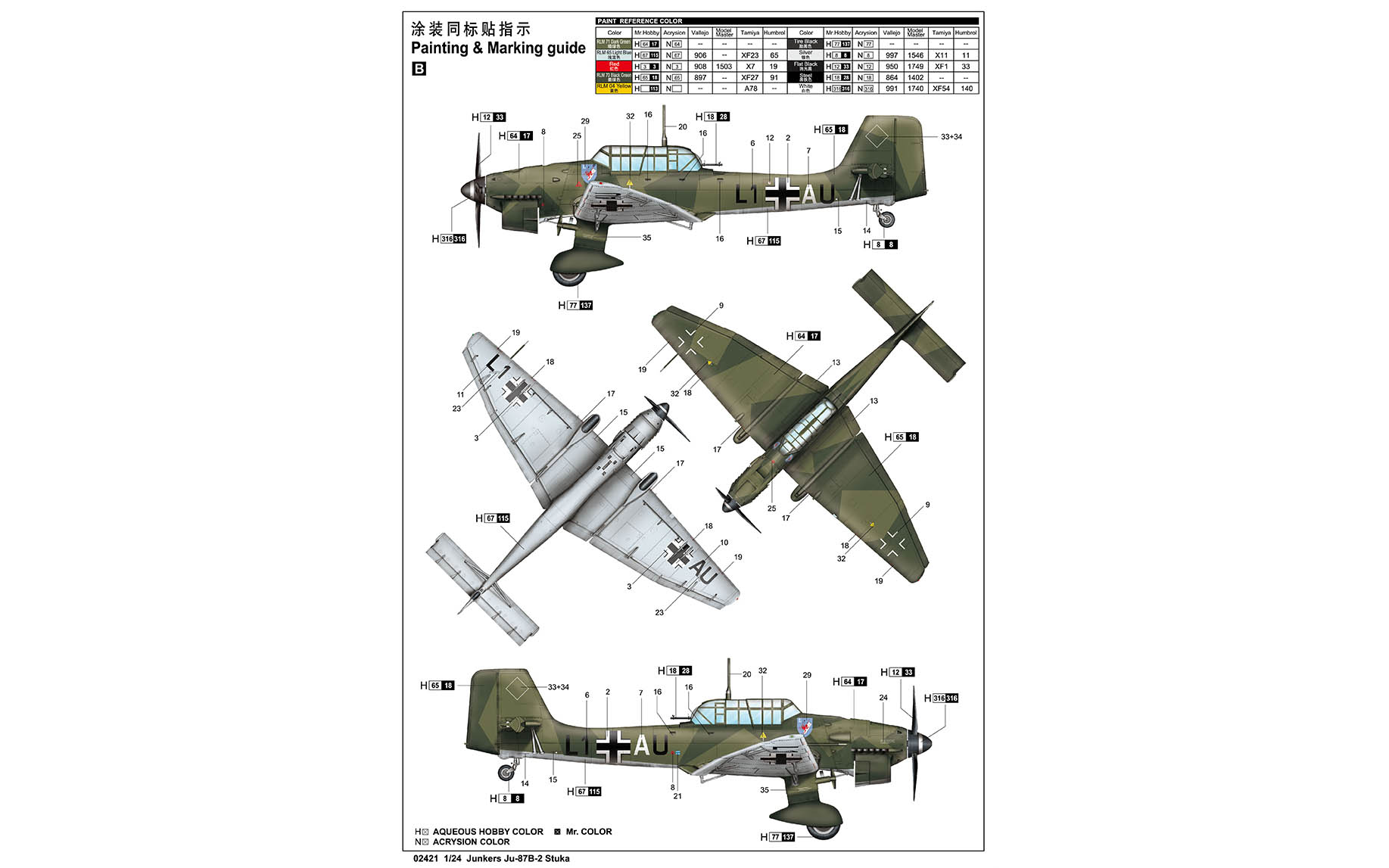 Junkers Ju-87B-2 Stuka - Trumpeter 02421 | kingshobby.com