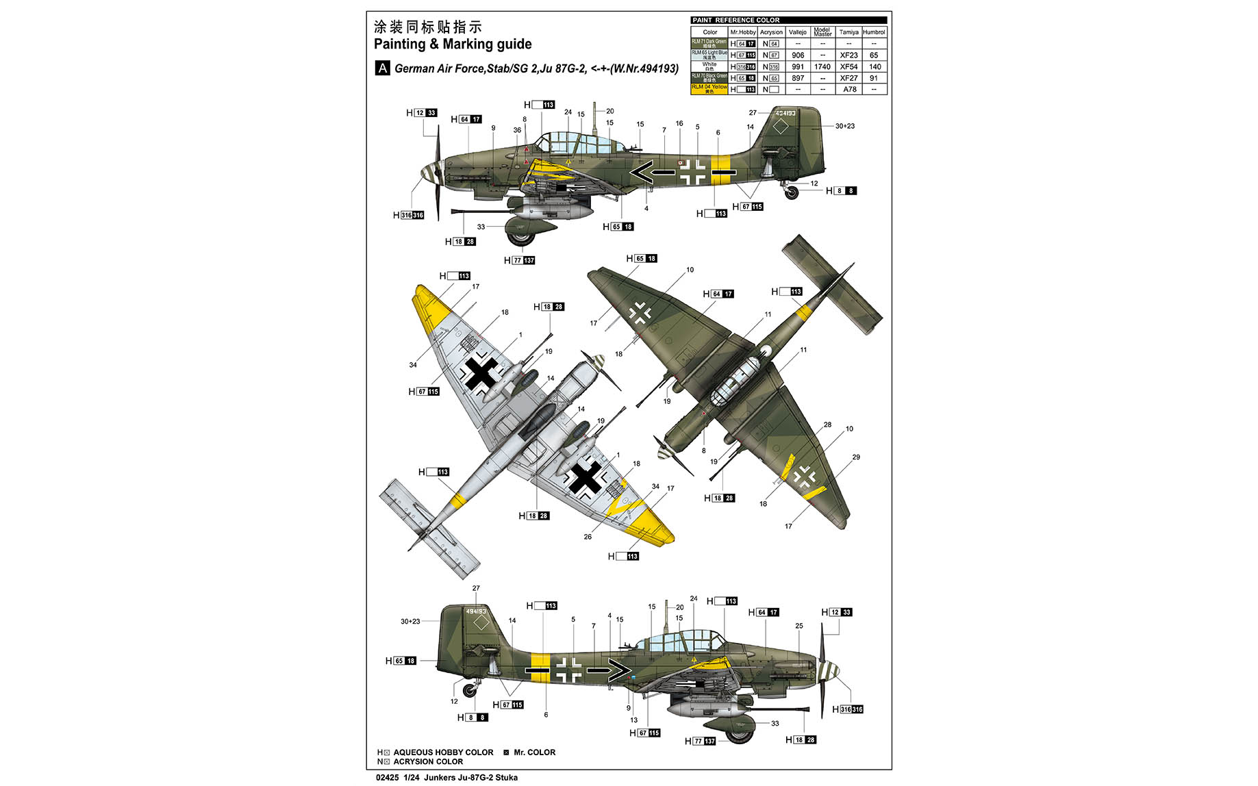 Junkers Ju-87G-2 Stuka - Trumpeter 02425 | kingshobby.com
