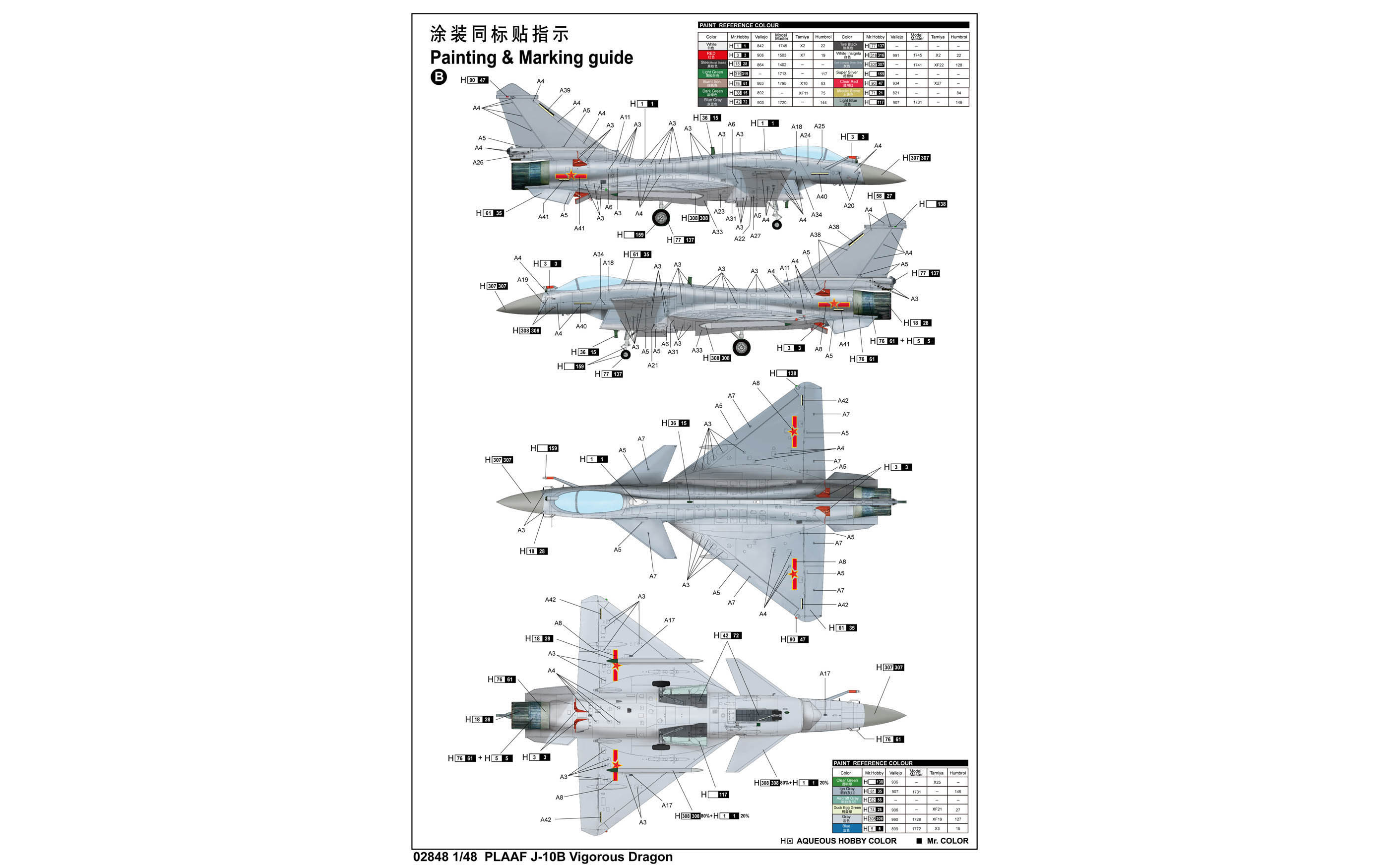 PLAAF J-10B, Vigorous Dragon - Trumpeter 02848 | kingshobby.com