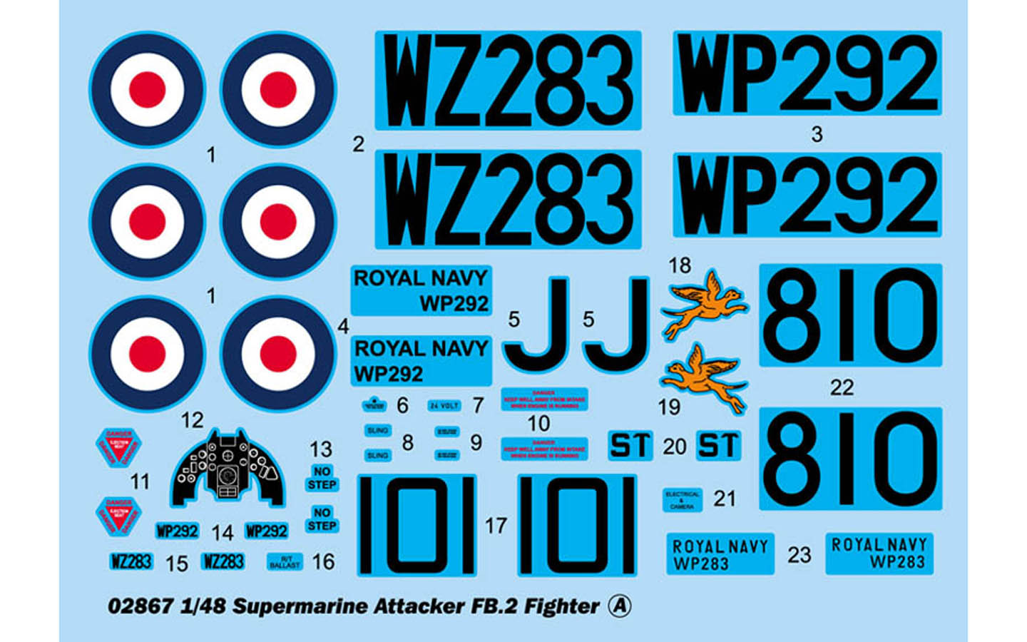 Supermarine Attacker FB.2 Fighter - Trumpeter 02867 | kingshobby.com