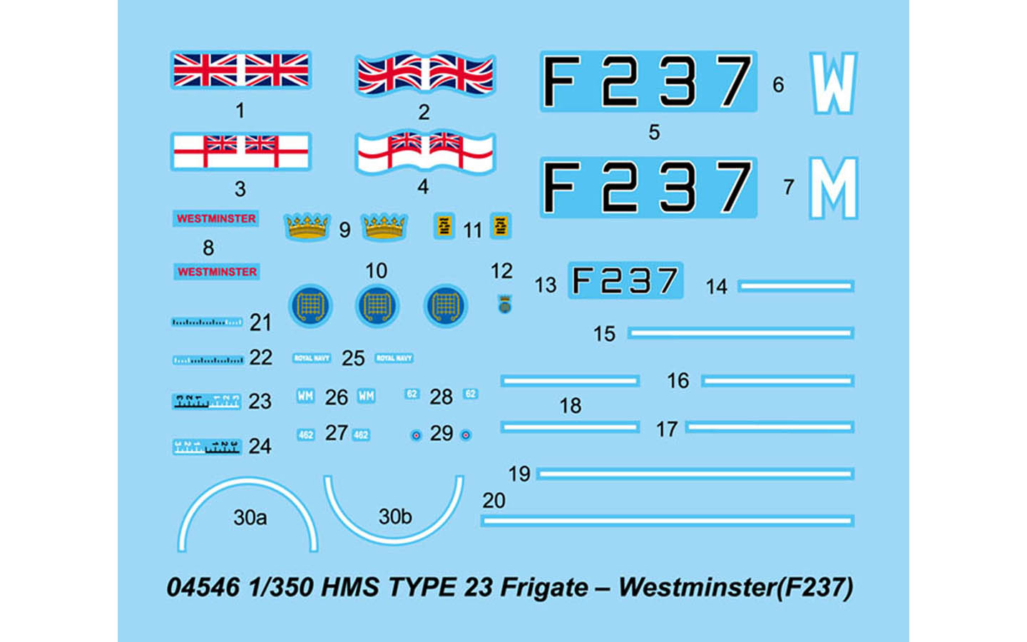 HMS Type 23 Frigate, Westminster F237 - Trumpeter 04546 | kingshobby.com