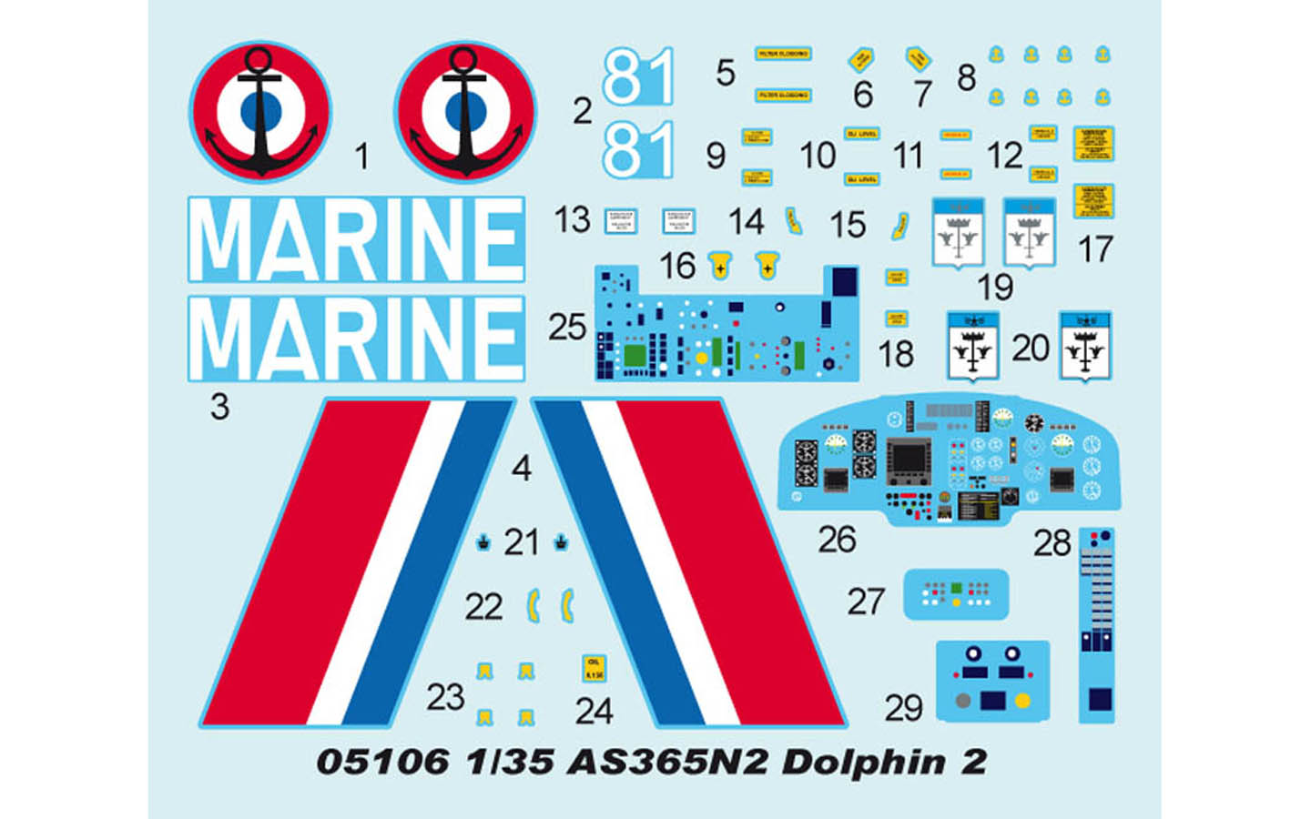 AS365N2 Dolphin 2 Helicopter - Trumpeter 05106 | kingshobby.com