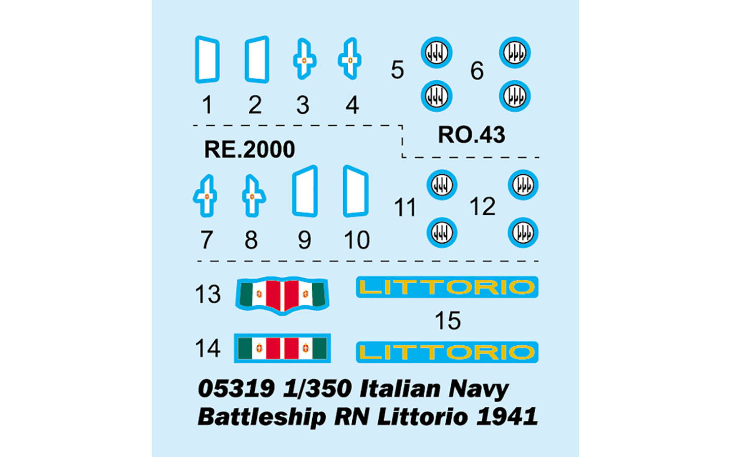 Italian Navy Battleship RN Littorio 1941 - Trumpeter 05319 | kingshobby.com
