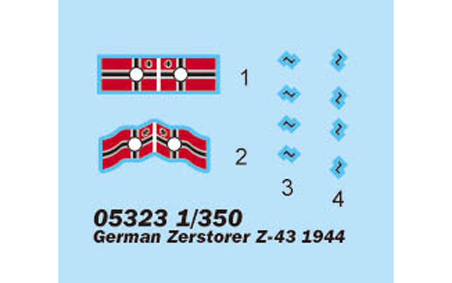 German Zerstörer Z-43, 1944 - Trumpeter 05323 | kingshobby.com