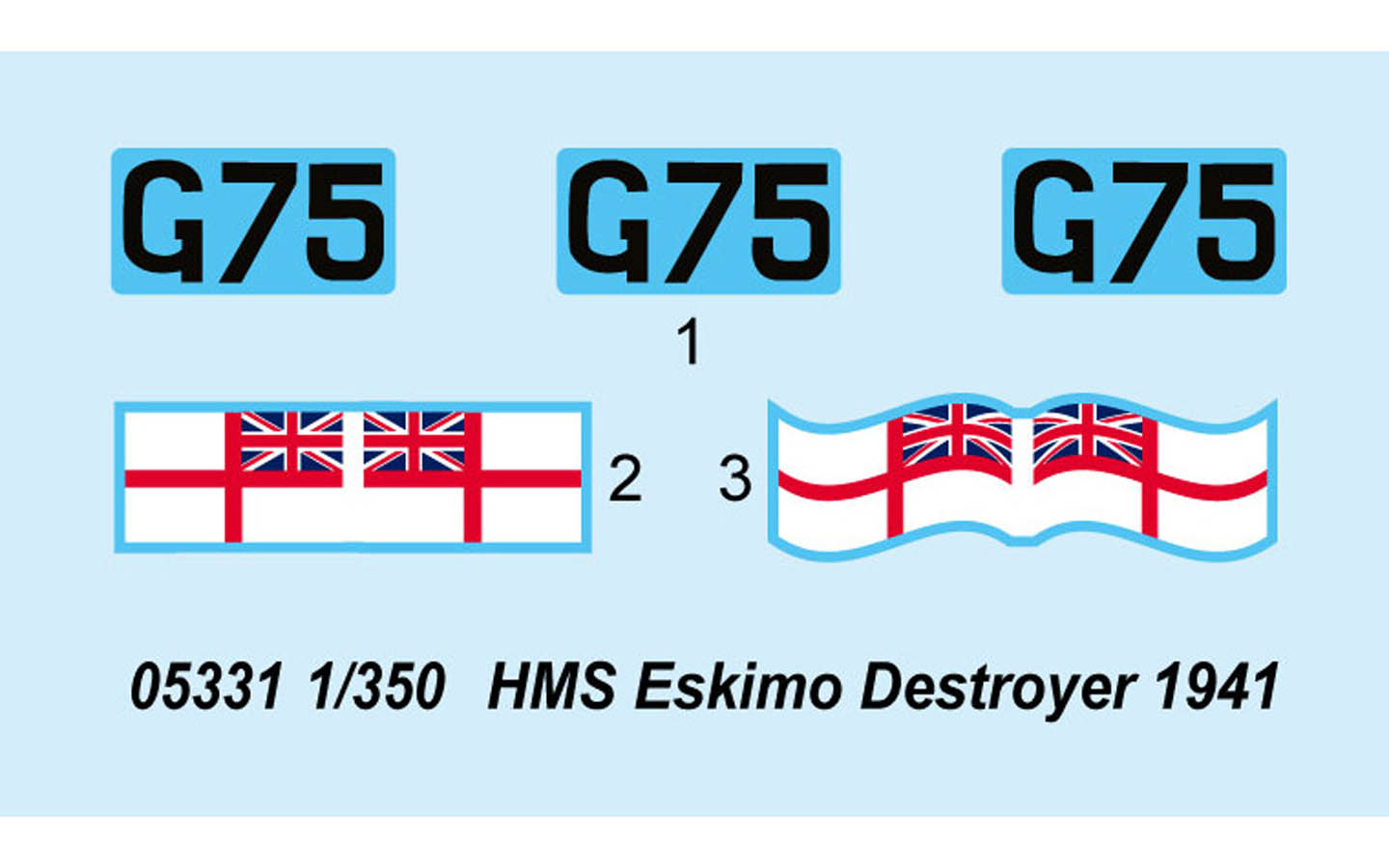 HMS Eskimo Destroyer 1941 - Trumpeter 05331 | kingshobby.com