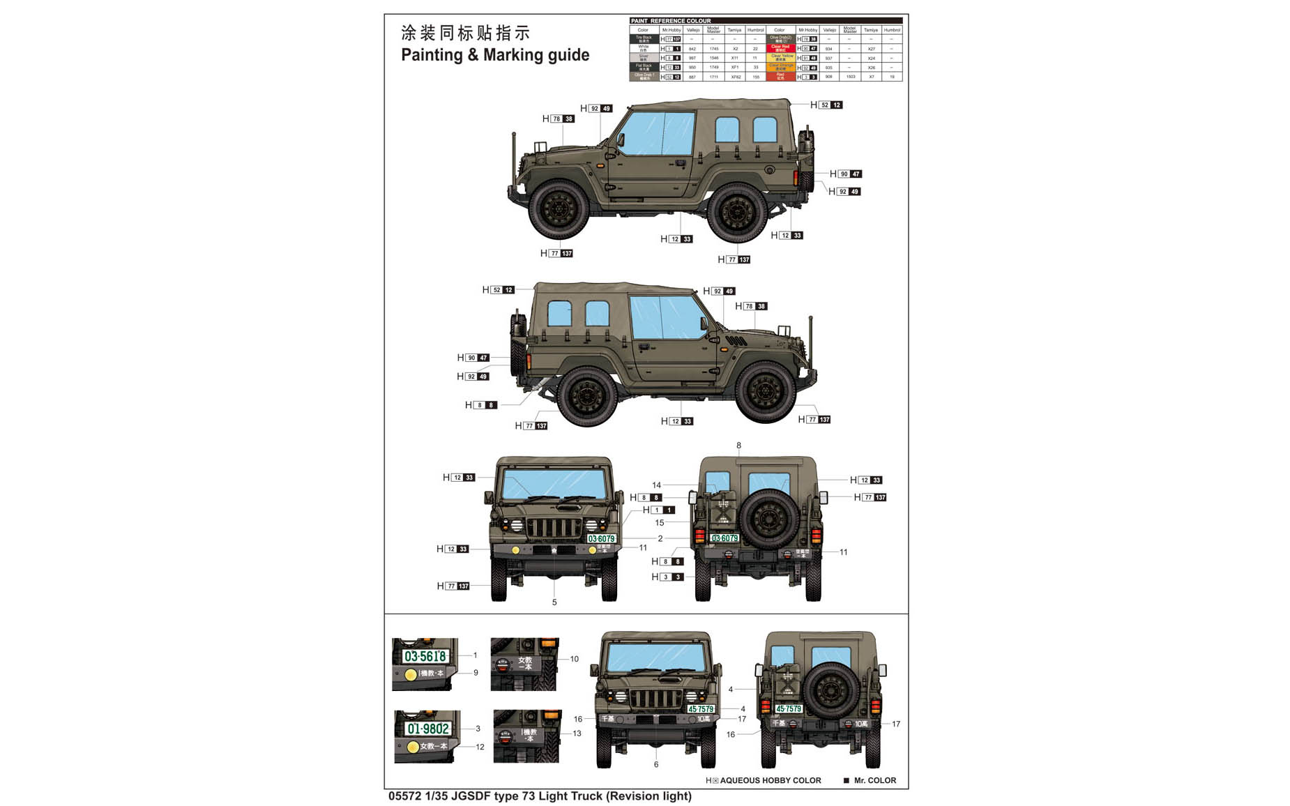 JGSDF Type 73 Light Truck (Revision Light) - Trumpeter 05572 ...