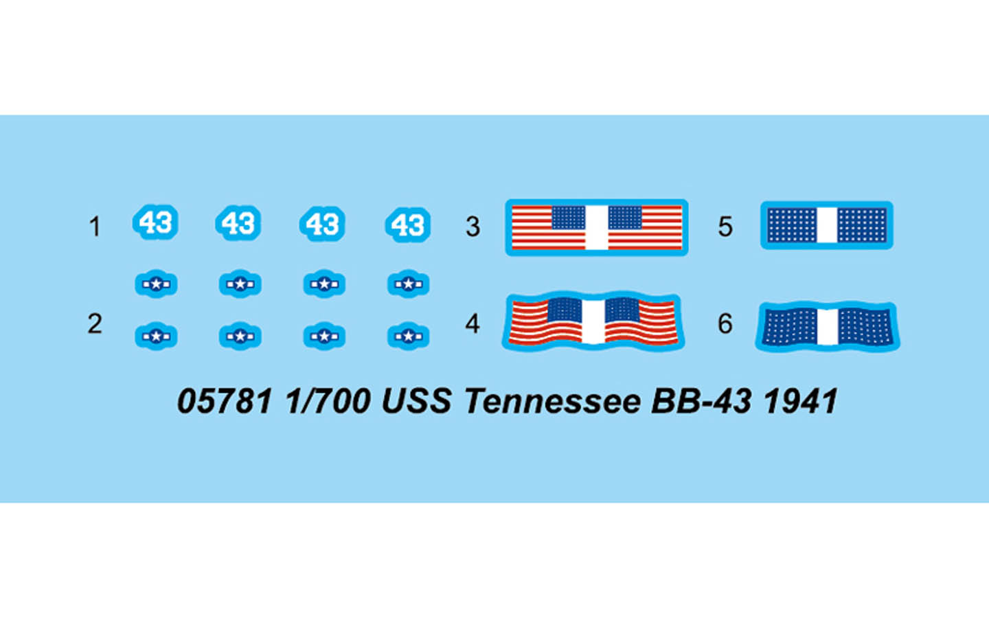 USS Tennessee BB-43 1941 - Trumpeter 05781 | kingshobby.com