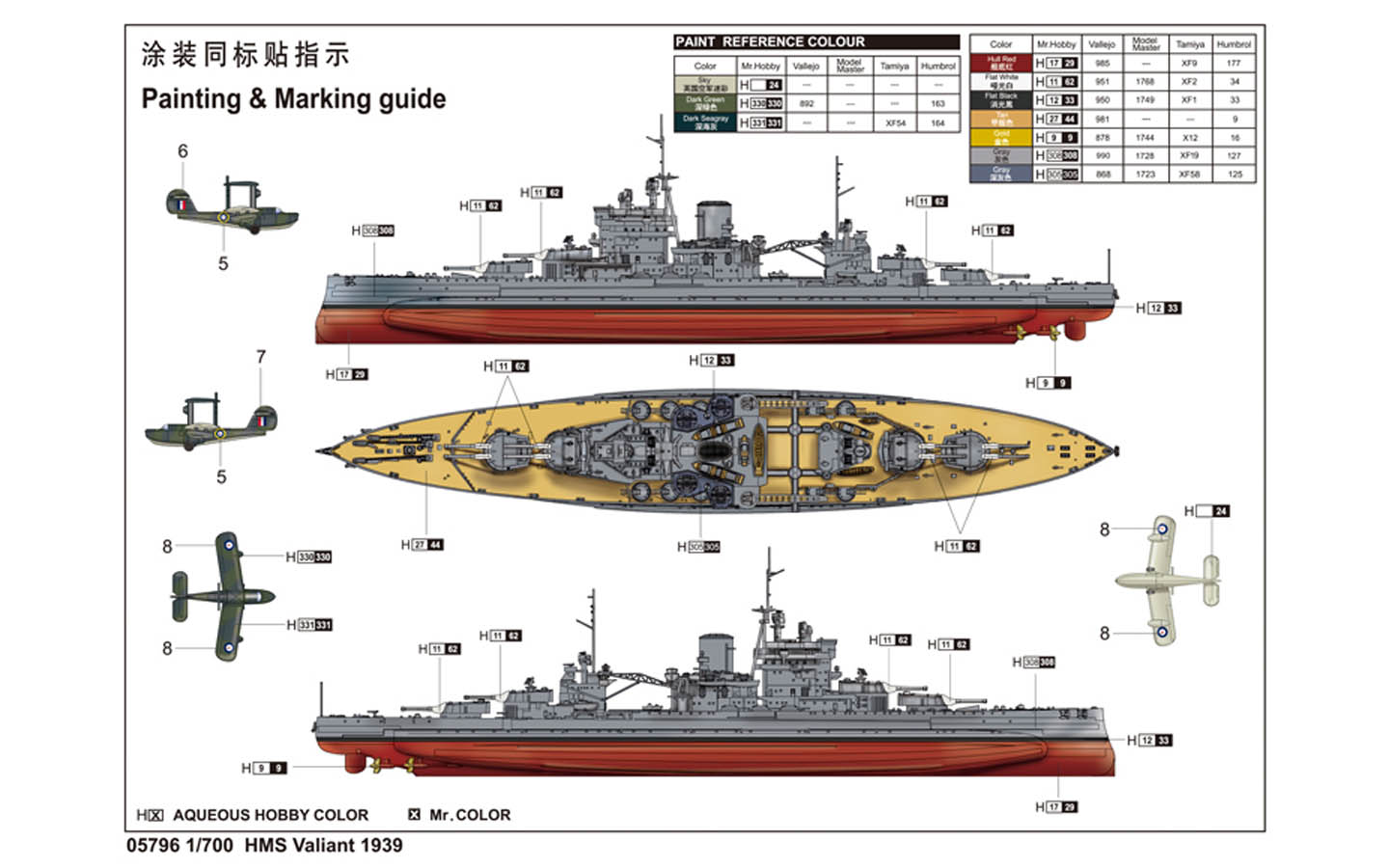 HMS Valiant 1939 - Trumpeter 05796 | kingshobby.com