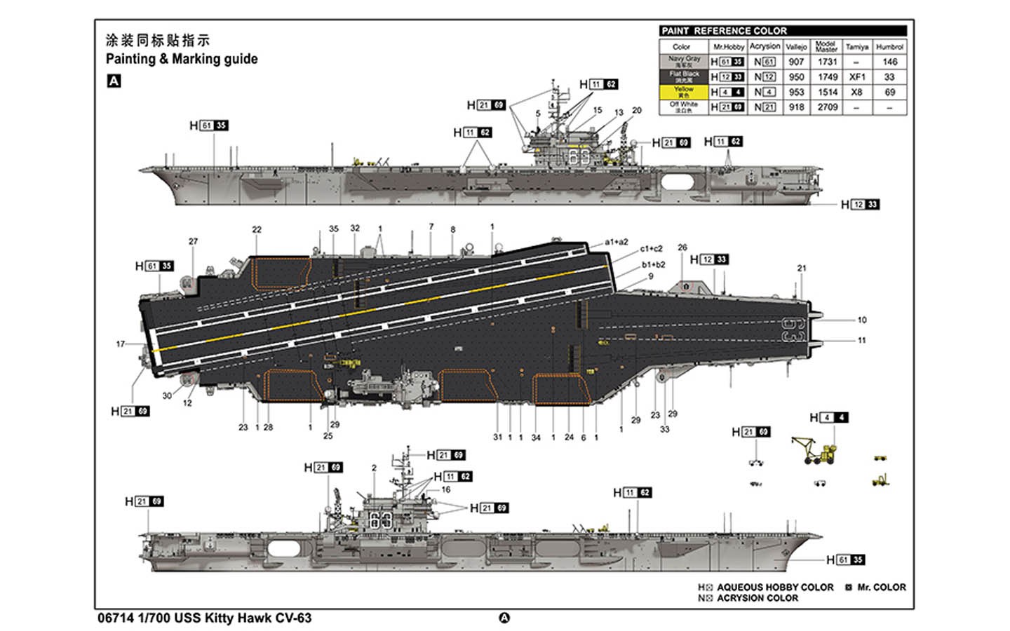 USS Kitty Hawk CV-63 - Trumpeter 06714 | kingshobby.com
