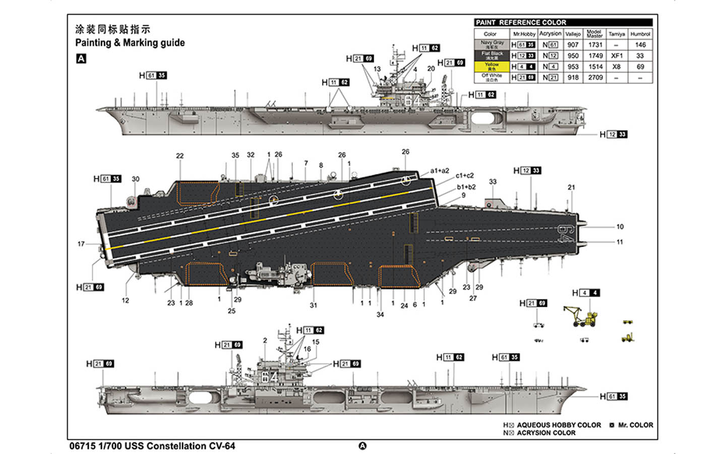 USS Constellation CV-64 - Trumpeter 06715 | kingshobby.com