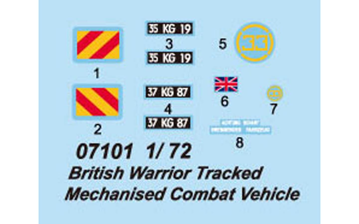 British Warrior Tracked Mechanized Combat Vehicle - Trumpeter 07101 ...