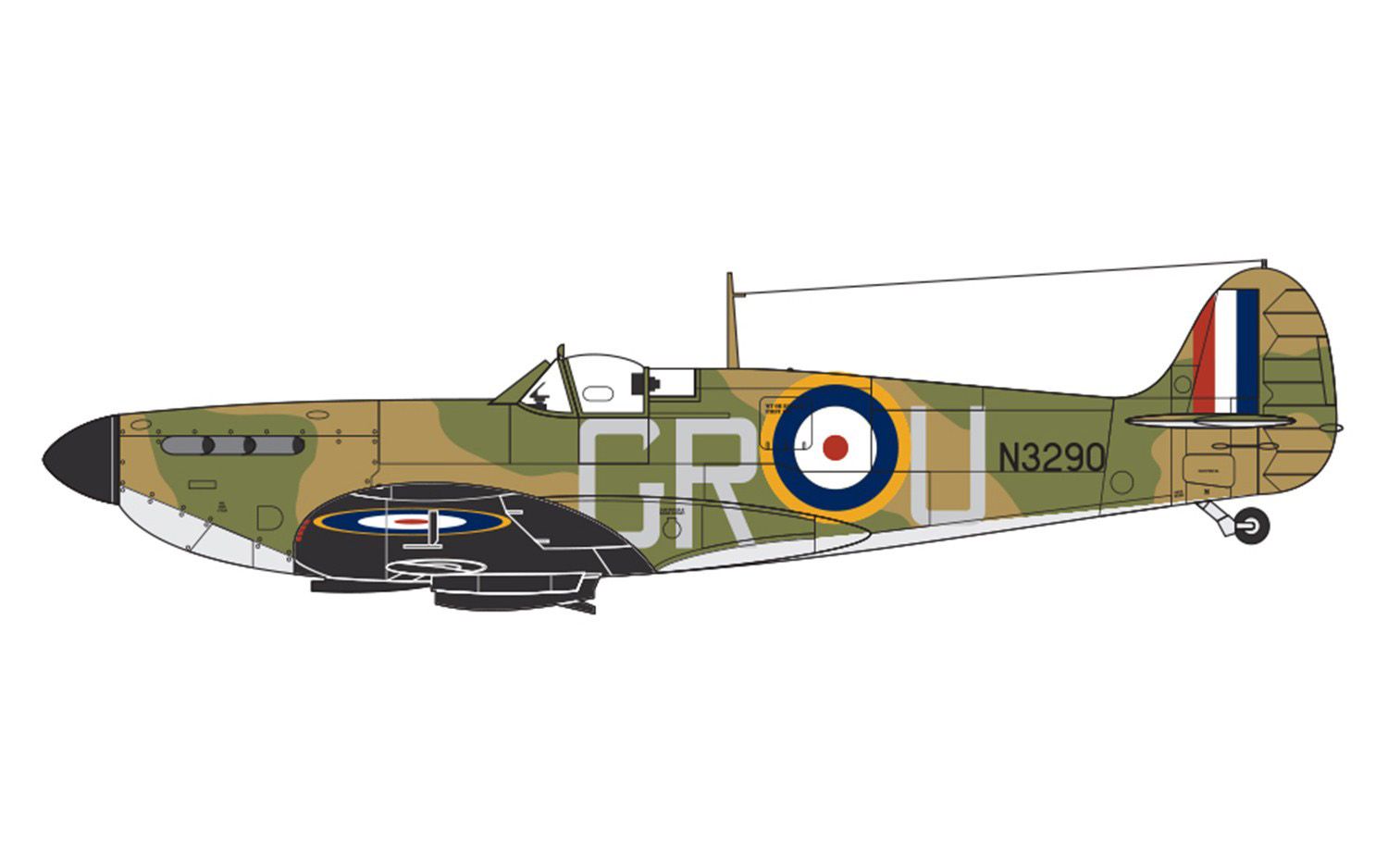 Supermarine Spitfire Mk.Ia - Airfix A01071B | kingshobby.com