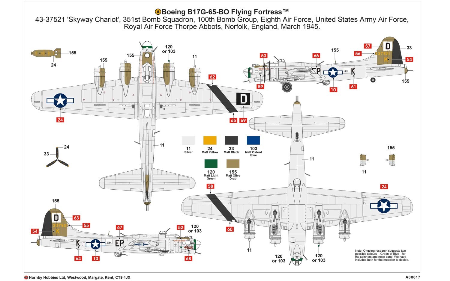 Boeing B-17G Flying Fortress - Airfix A08017 | kingshobby.com