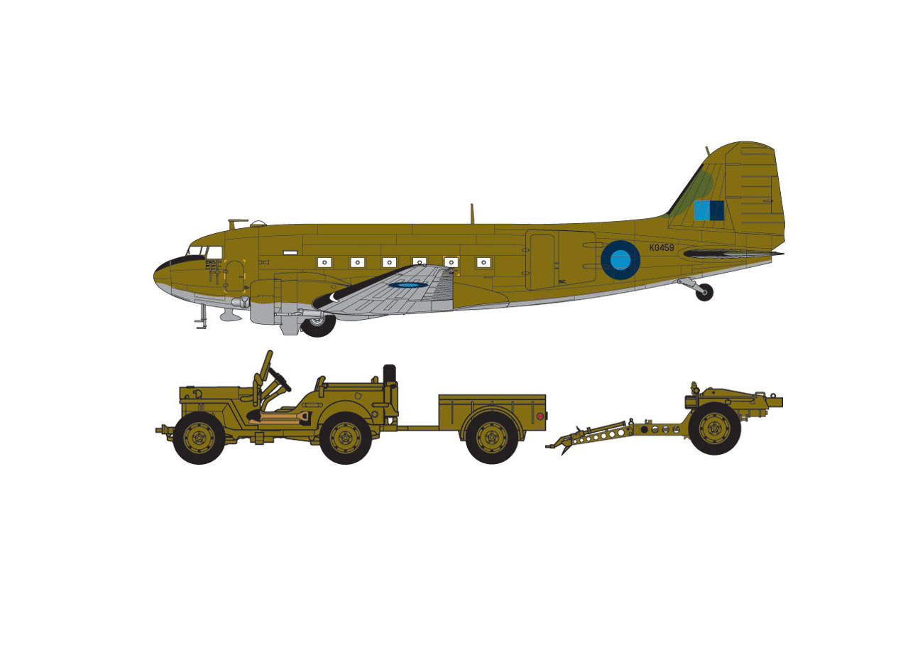 Douglas Dakota Mk.III with Willys MB Jeep - Airfix A09008 | kingshobby.com