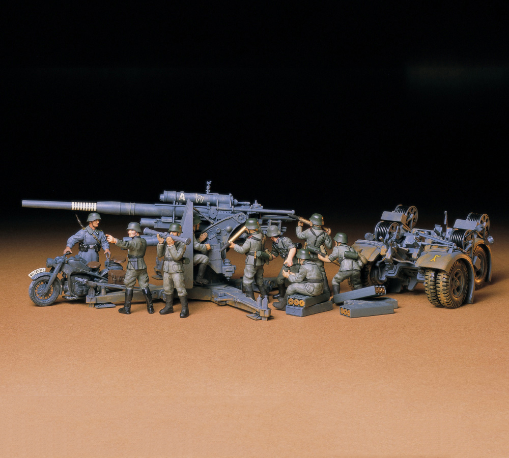 German 88mm Gun Flak 36.37 Kit - Tamiya 35017 | kingshobby.com