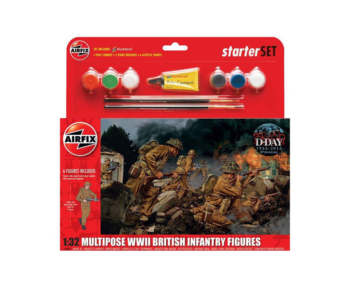 WWII British Infantry Multipose Starter Set - Airfix A55211 ...