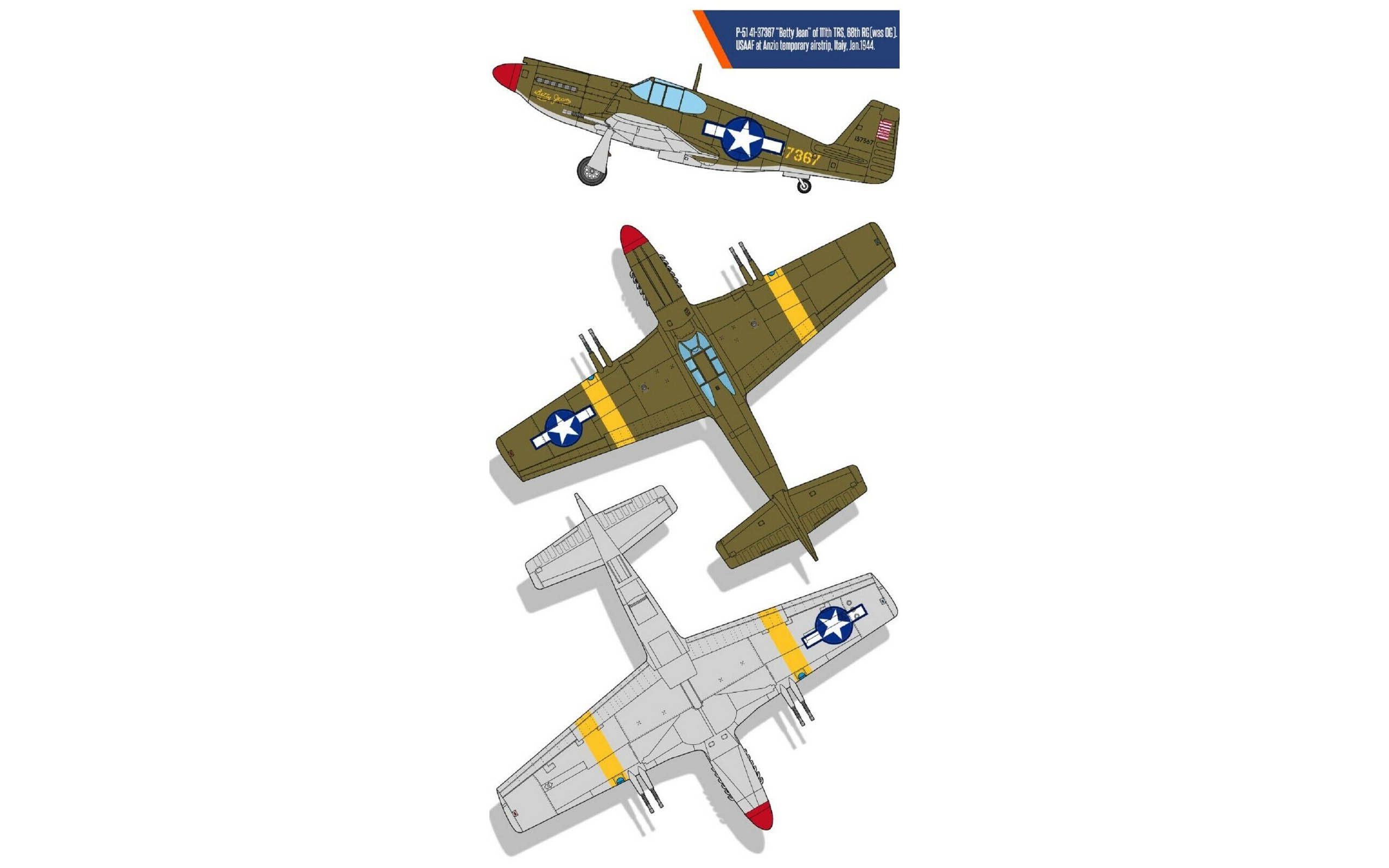 USAAF P-51, North Africa - Academy 12338 | kingshobby.com