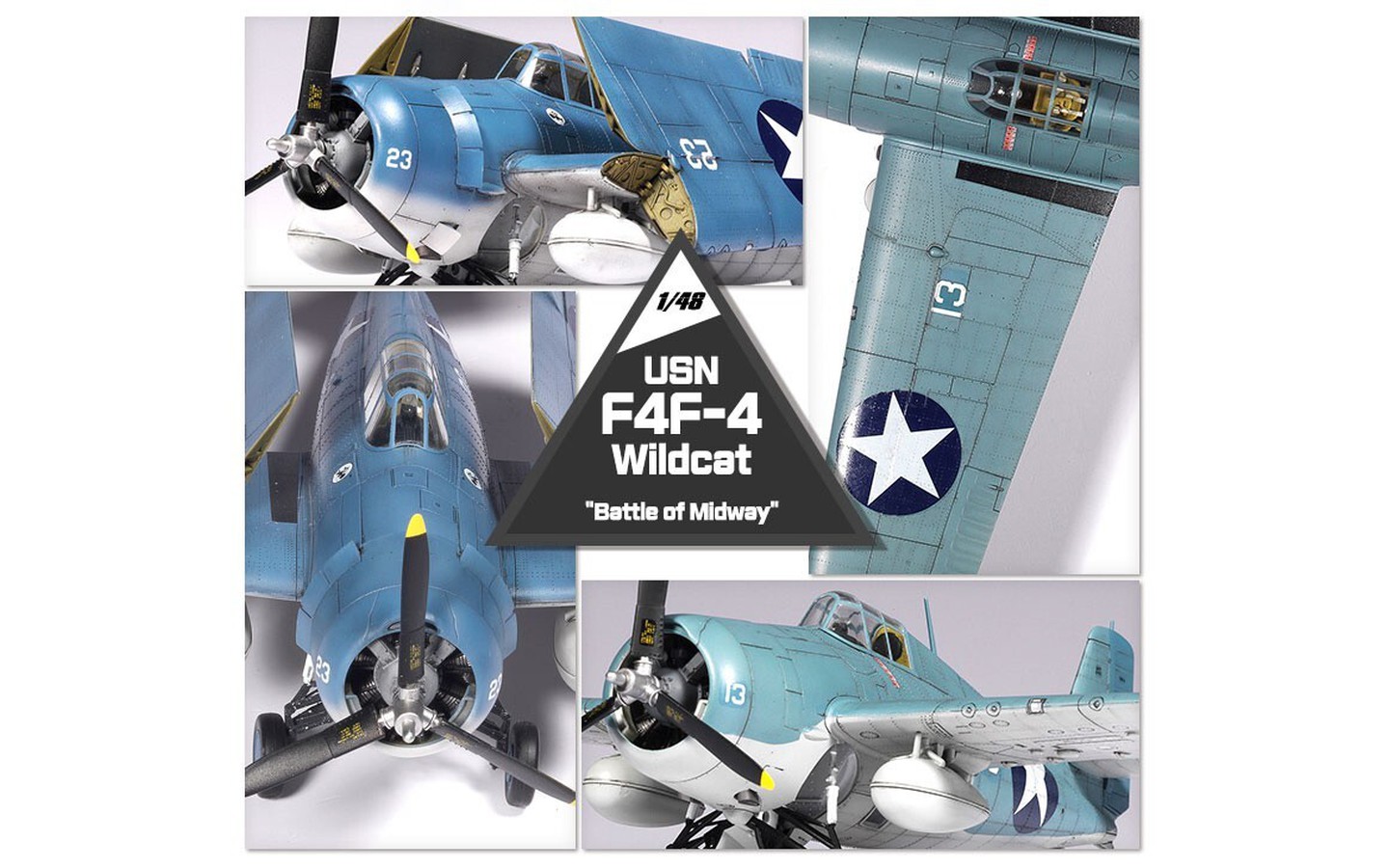 USN F4F-4, Battle of Midway - Academy 12355 | kingshobby.com