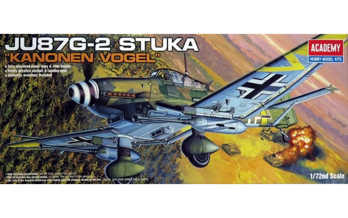 Junkers Ju 87G-2 Stuka, Kanonen Vogel - Academy 12404 | kingshobby.com