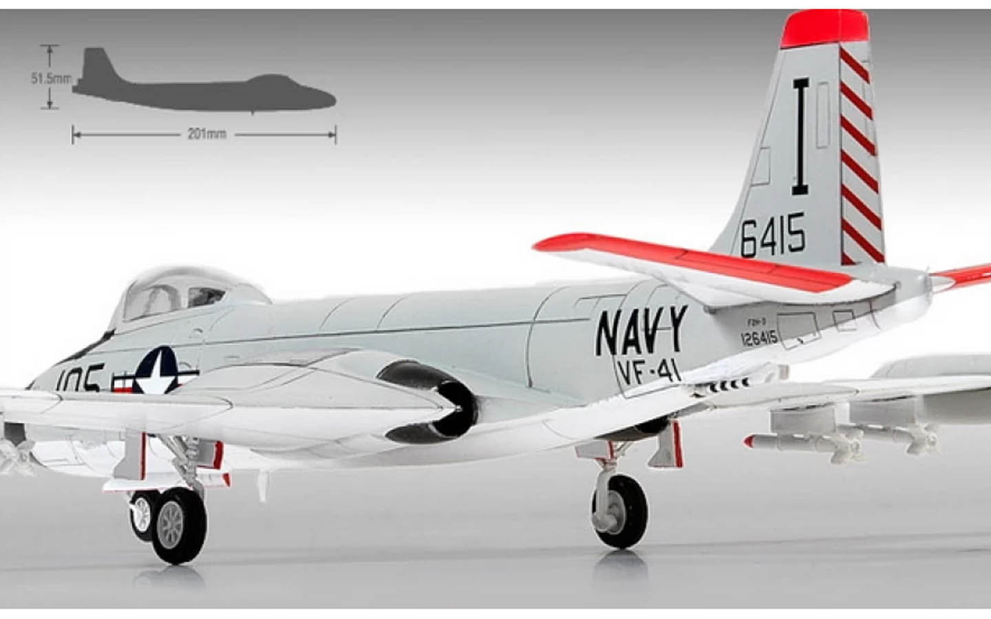 USN F2H-3, VF-41 Black Aces - Academy 12548 | kingshobby.com
