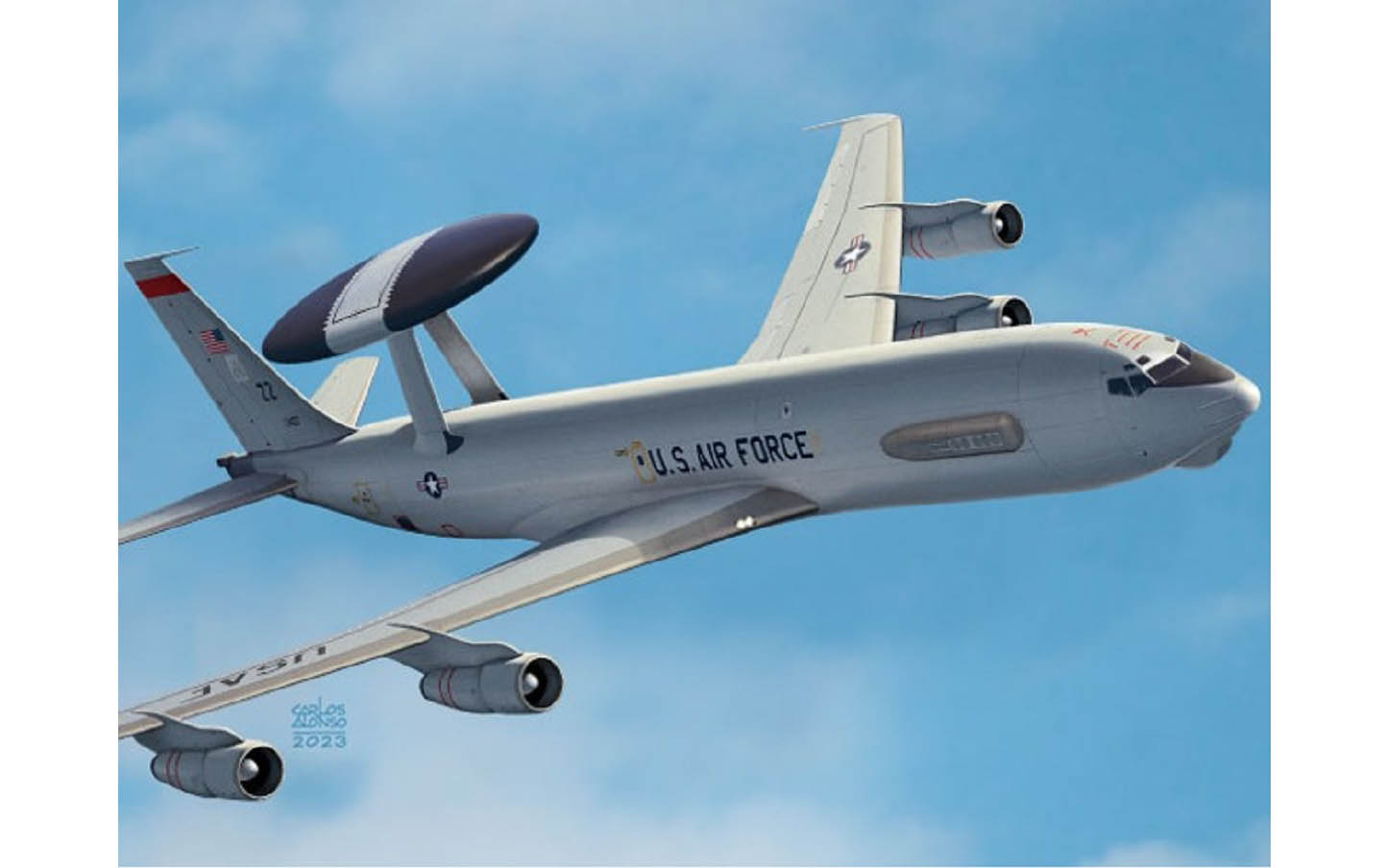 Boeing E-3G AEW&C Sentry / AWACS - Academy 12629 | kingshobby.com