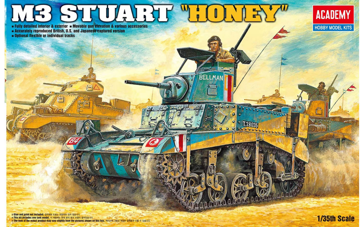 M3 Stuart, Honey - Academy 13270 | kingshobby.com