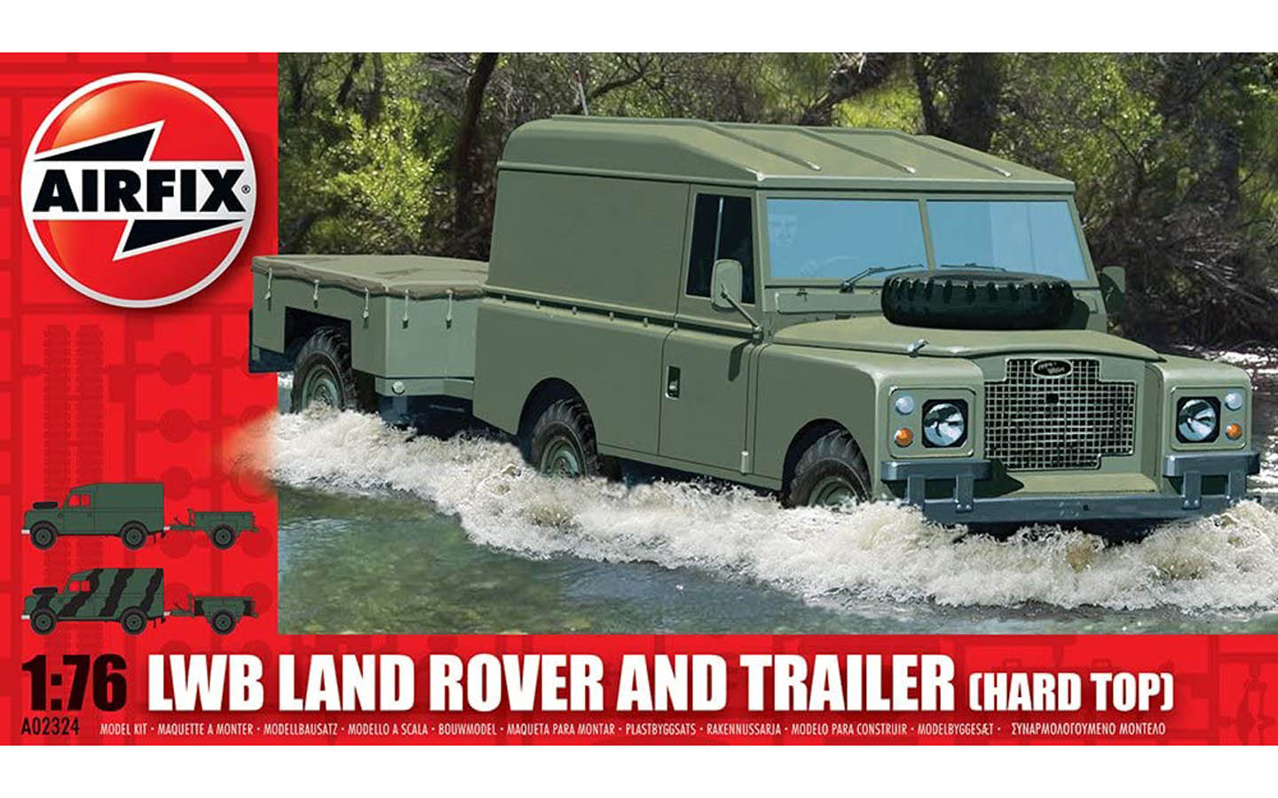LWB Land Rover and Trailer - Hard Top - Airfix A02324 | kingshobby.com