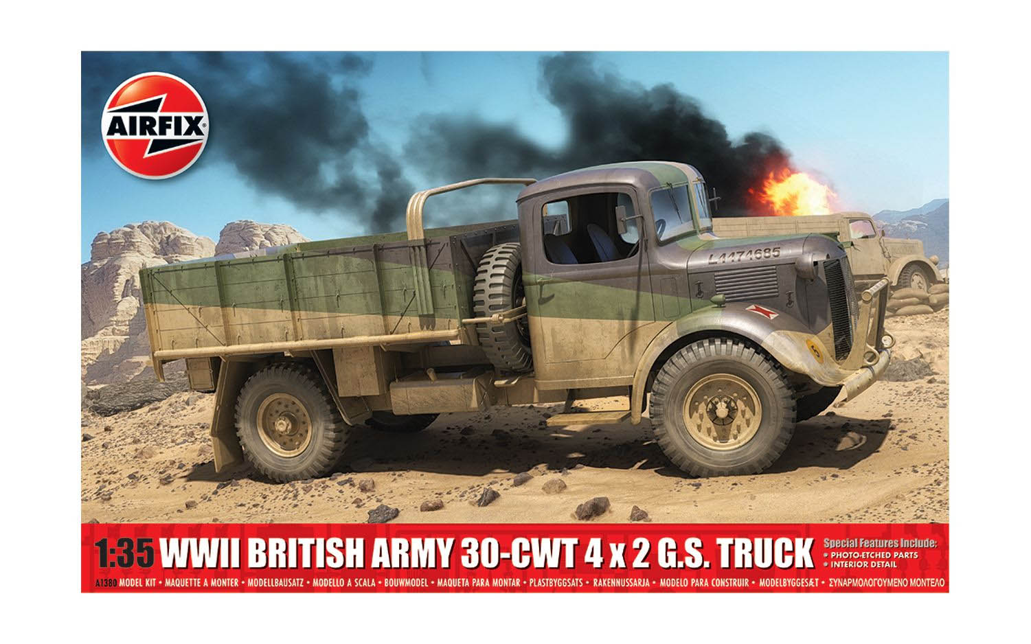 WWII British Army 30-cwt 4x2 GS Truck - Airfix A1380 | kingshobby.com