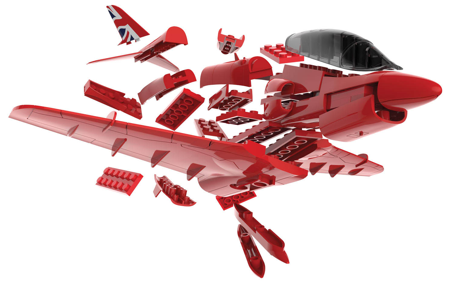 QUICK BUILD RAF Red Arrows Hawk - Airfix J6018 | kingshobby.com