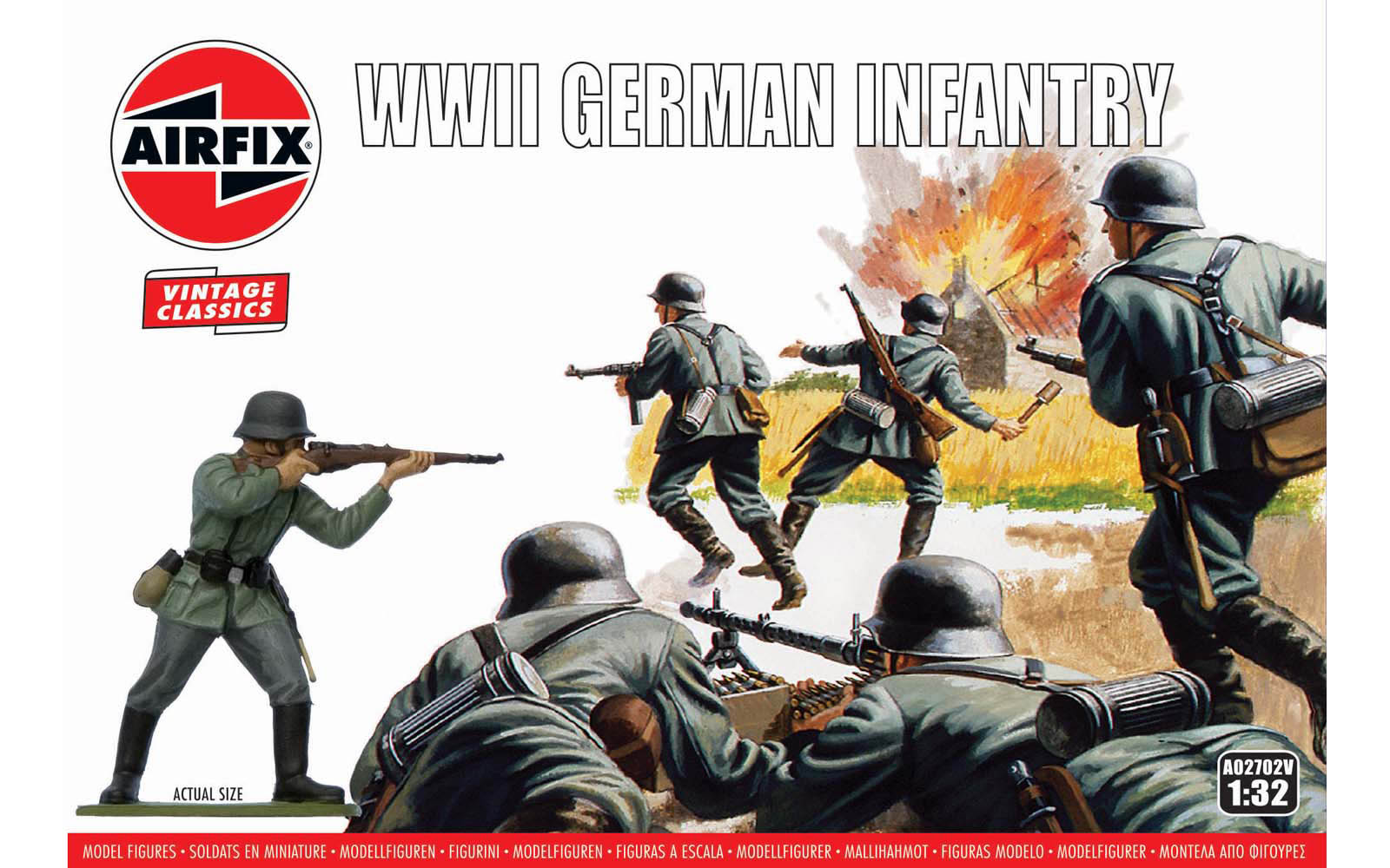WWII German Infantry - Airfix A02702V | kingshobby.com